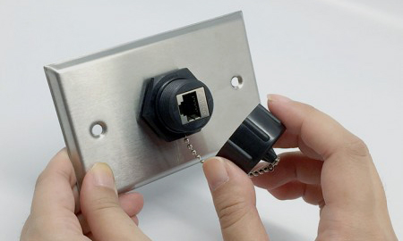 Cat6 RJ45 Female to RJ45 Female Shielded Bulkhead Coupler - Waterproof ...