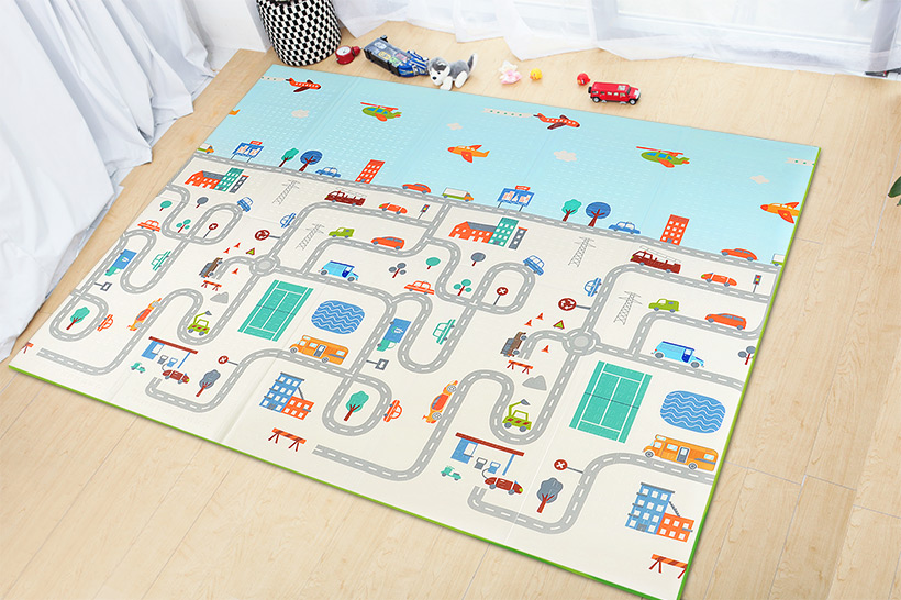 Folding Baby Play Mat Waterproof Non Toxic Portable Kids Playmat ...