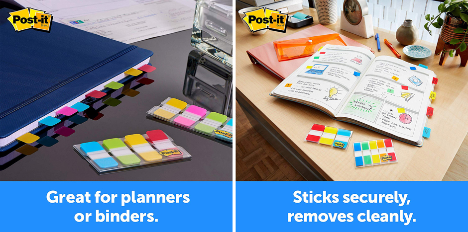 Post-it® Ensemble de drapeaux et onglets, couleurs variées