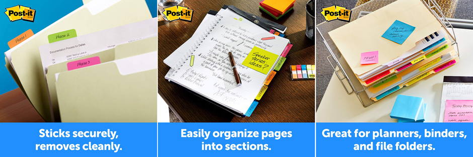 Post-it® Durable Filing Tabs for Files & Folders, 2" Wide, 24 Tabs/Pack