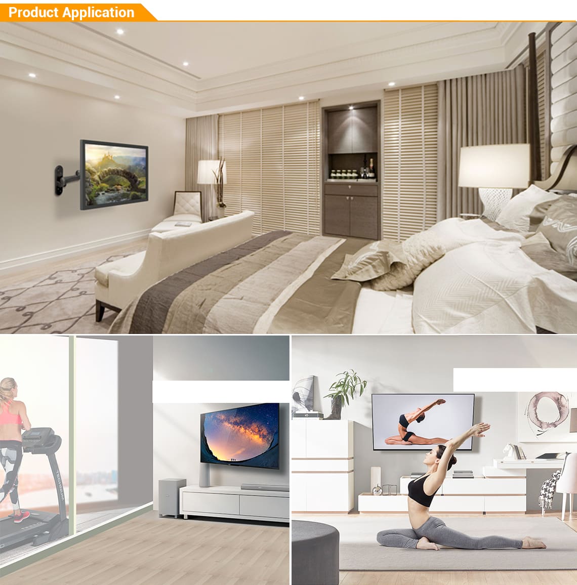 PrimeCables® Pivoting TV Wall Mount w/ Swing Out Articulating Arm for ...