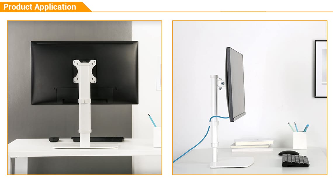 Vertical Lift Monitor Desk Stand Fits Most 17–27 Inch Computer Screens