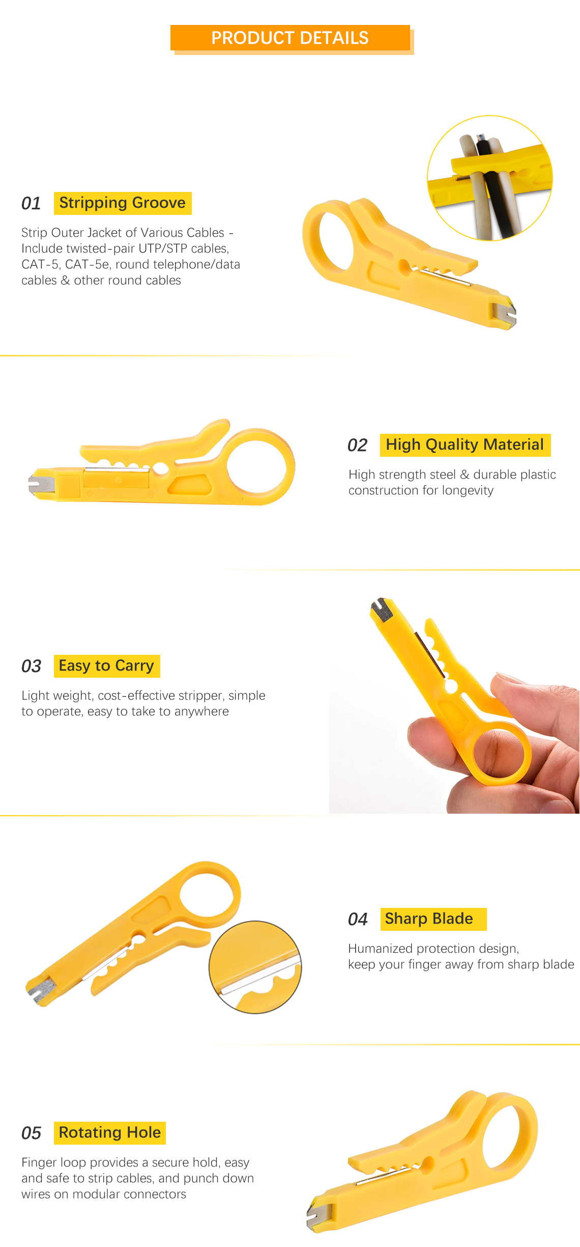 Easy Stripper for UTP / STP Telecom Wire - PrimeCables®