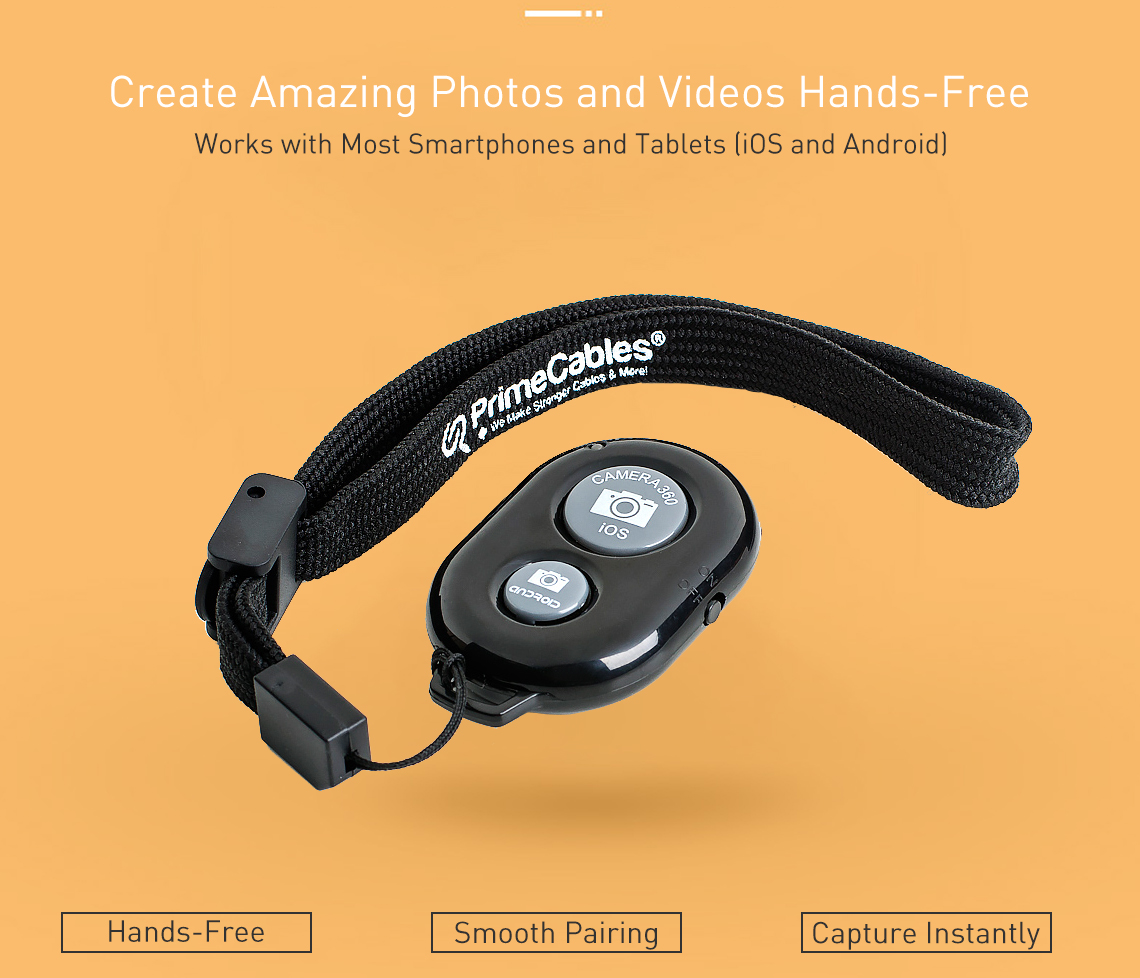 Wireless Selfie Remote for Camera - PrimeCables