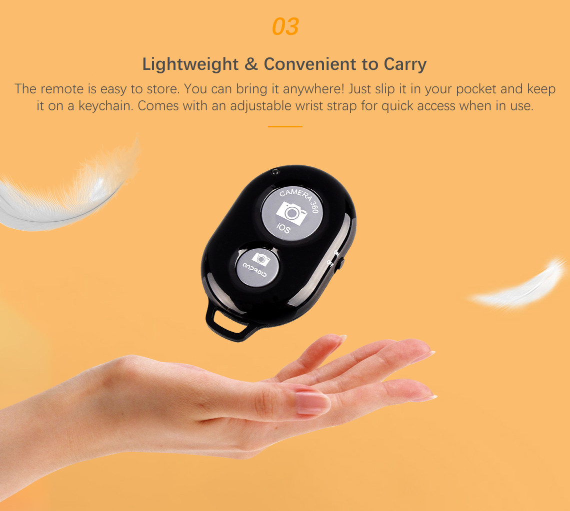 Wireless Selfie Remote for Camera - PrimeCables