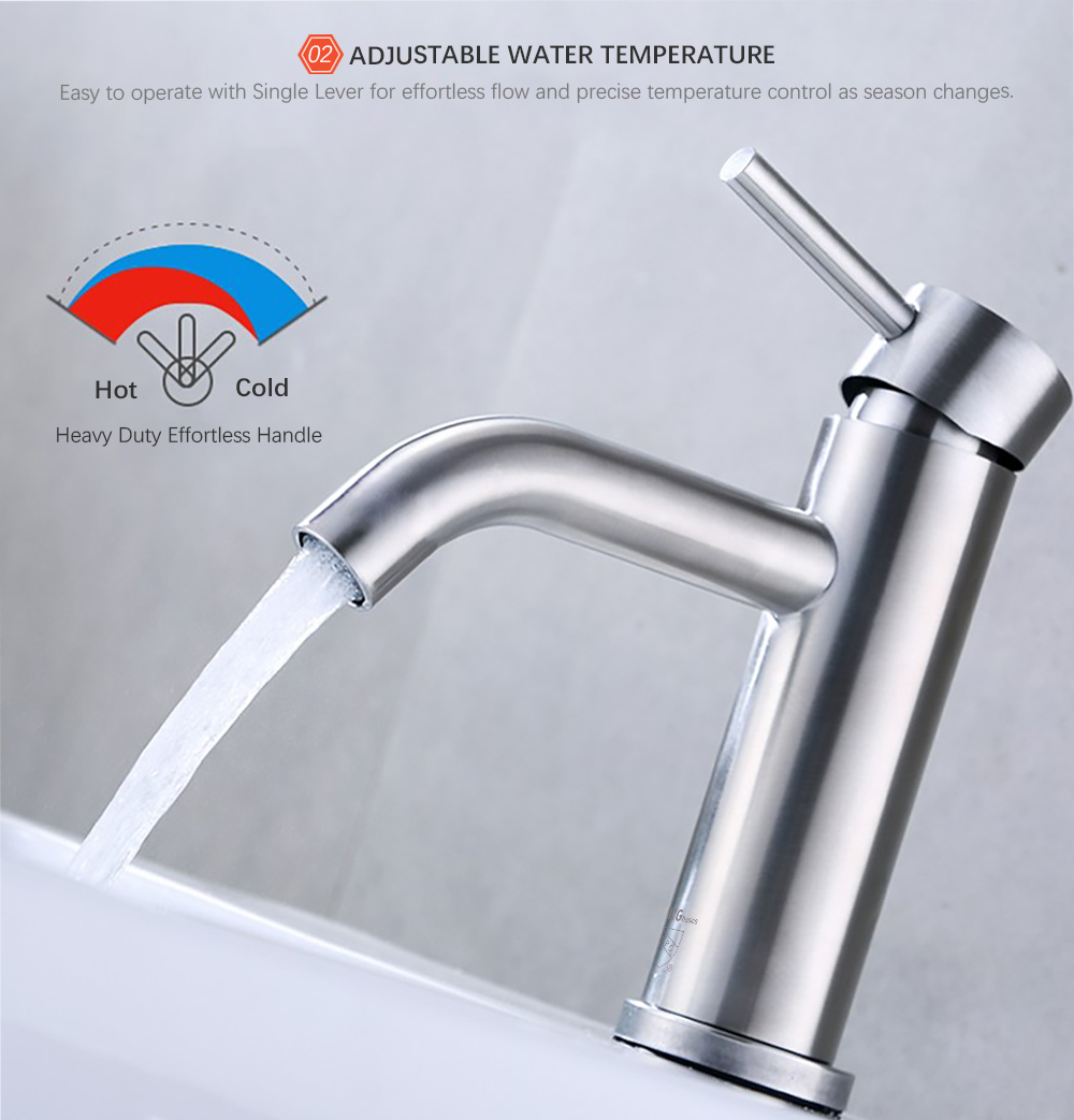 Lead Free Brass Single Handle Bathroom Basin Faucet - Enduran
