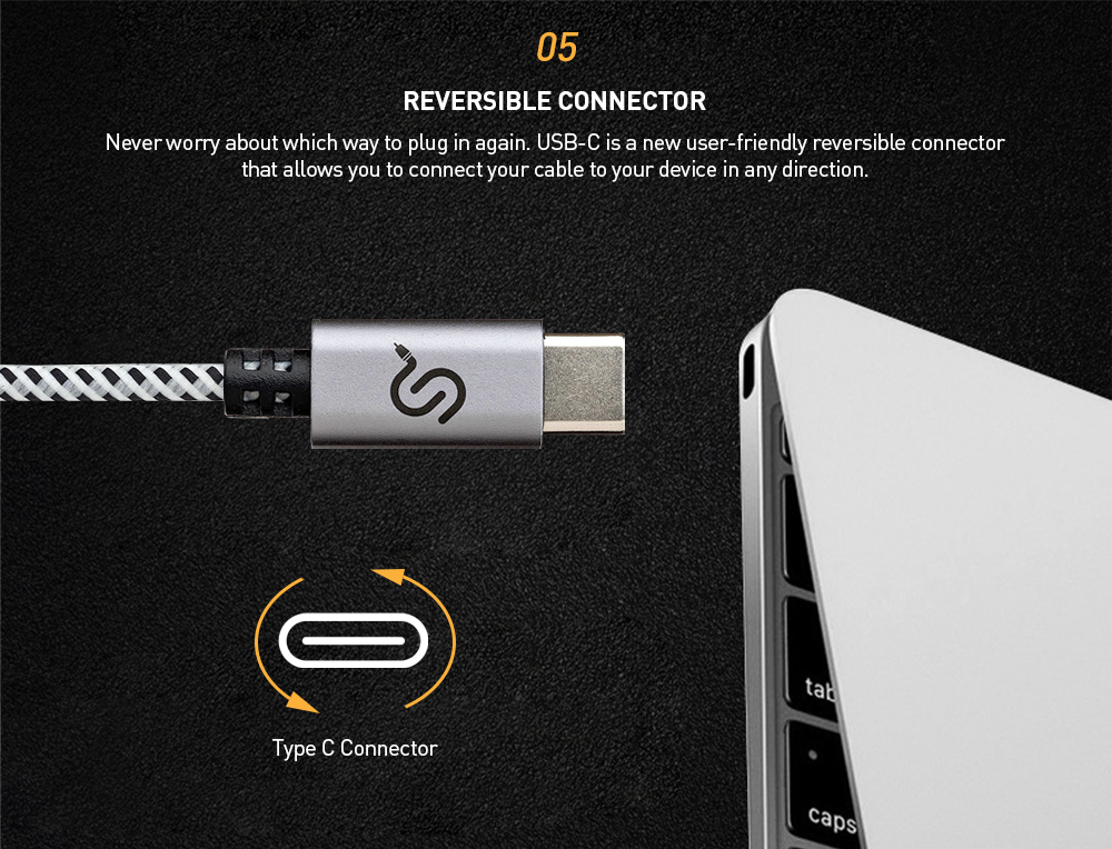 USB C Cable Right Angle 90 Degree Nylon Braided USB Type C Cable Fast ...