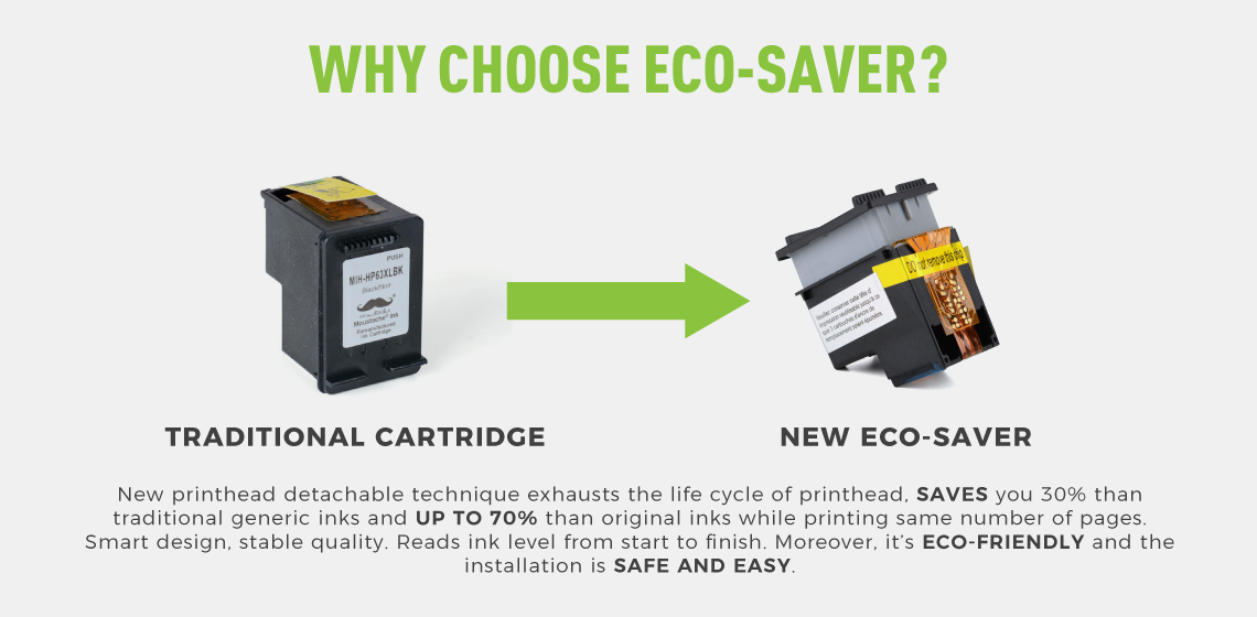 HP 63XL F6U64AN Remanufactured Eco-Saver Black Ink Cartridge High Yield ...