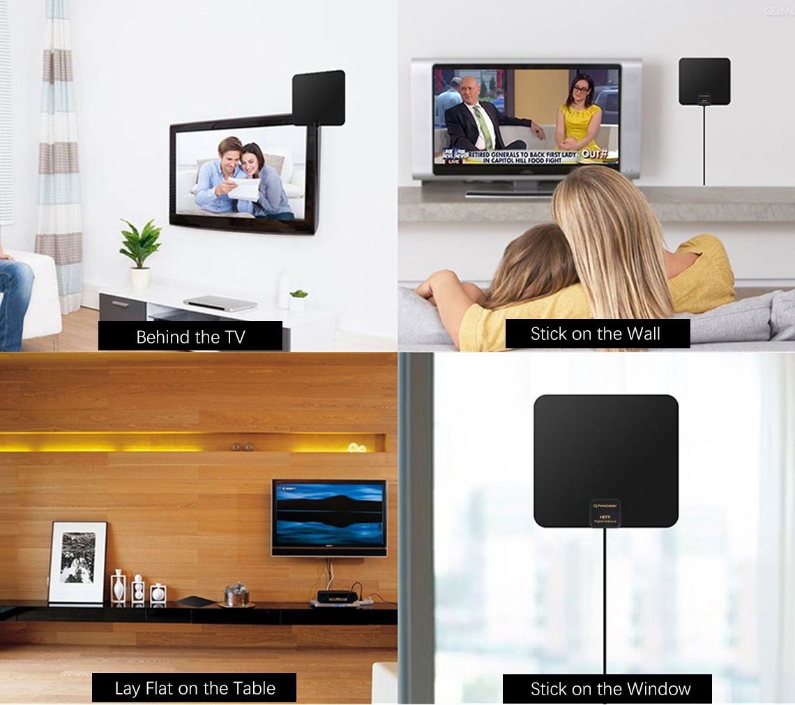 Super Thin Indoor HD TV Antenna - PrimeCables®