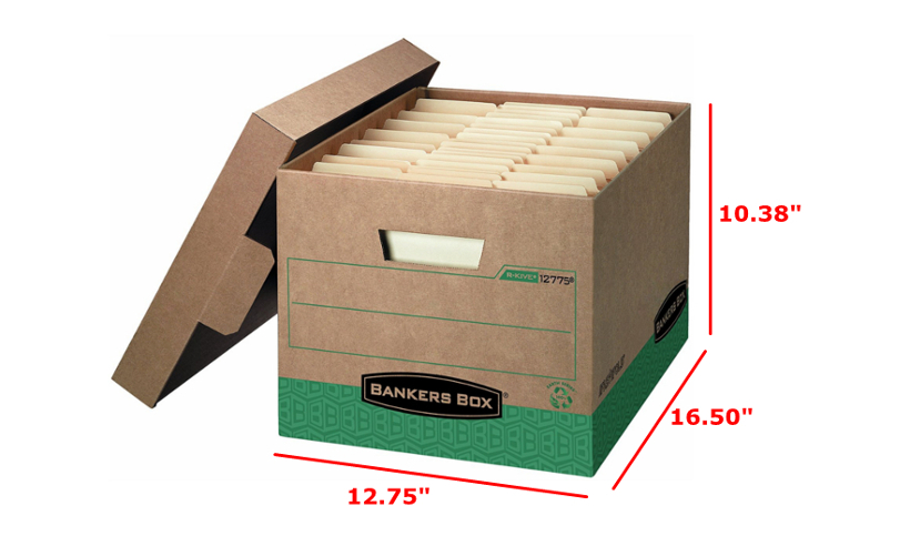 Bankers Box® Recycled R-Kive® Letter/Legal Size Heavy-Duty Storage Box ...