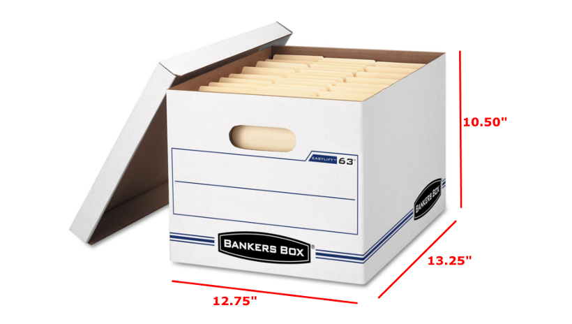Bankers Box® Easylift™ Lettre taille boîte de rangement de base, 12 ...
