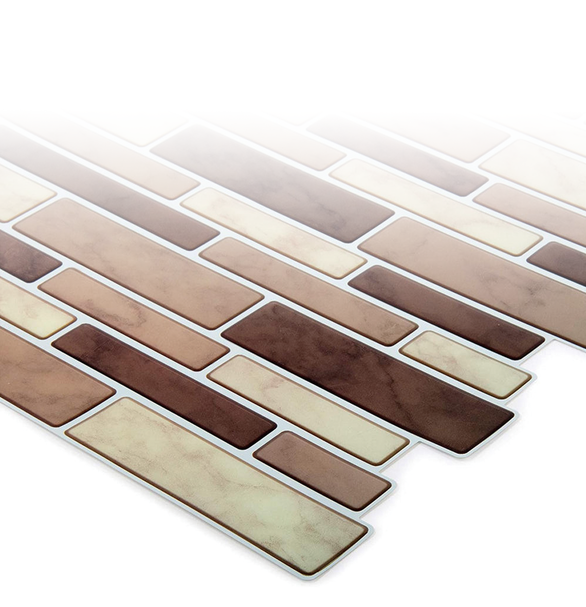 Tile Wall Decals Peel and Stick Self-Adhesive Multi Rectangle 10" x 10 ...