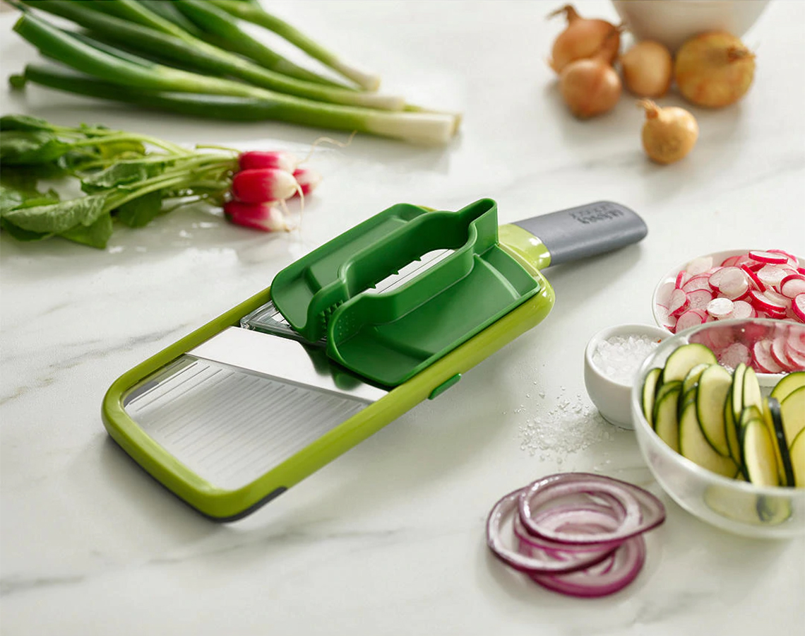 Multi-Grip™ Hand-held Mandoline Slicer with Food Grip and Adjustable ...