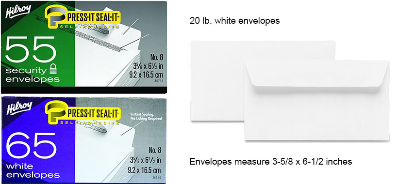 Hilroy® Press-it Seal-it® White Envelope