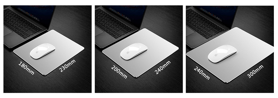 Slim Double-Sided Mouse Pad, Aluminum & PU，Thickness of 2.5mm