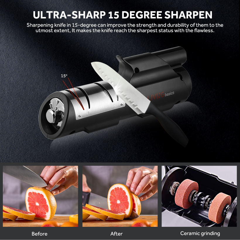 Professional Electric Knife Sharpener for Straight Knives Diamond ...