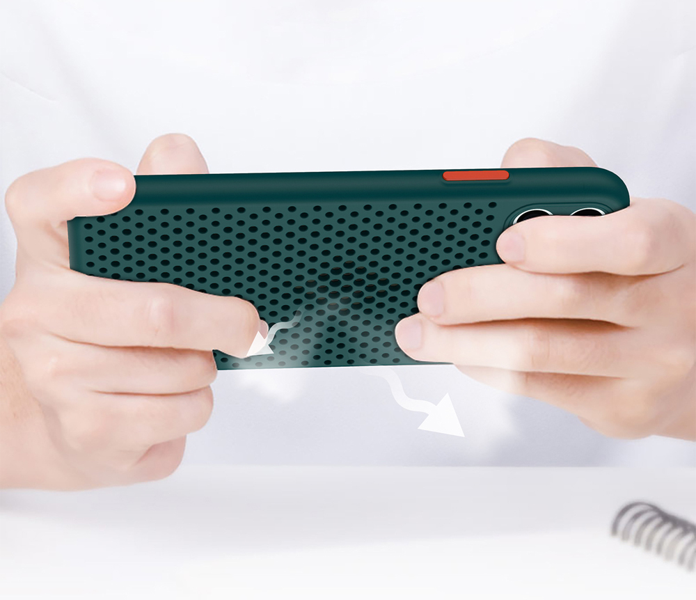 Breathable Mesh Heat Dissipation Phone Case for iPhone 12 Pro Max 6.7 ...