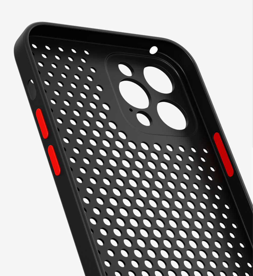 Breathable Mesh Heat Dissipation Phone Case for iPhone 12 Pro Max 6.7 ...