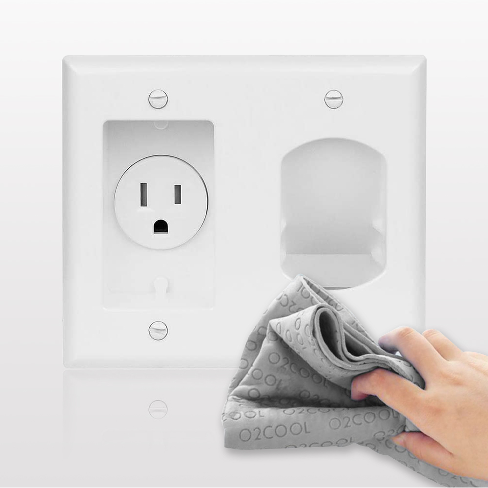 2-Gang Low Voltage Pass Through Cable Concealer Wall Plates With ...