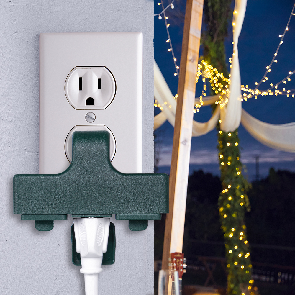 Weatherproof 3-Outlet Grounded Adapter, Heavy Duty Wall Tap with Covers ...