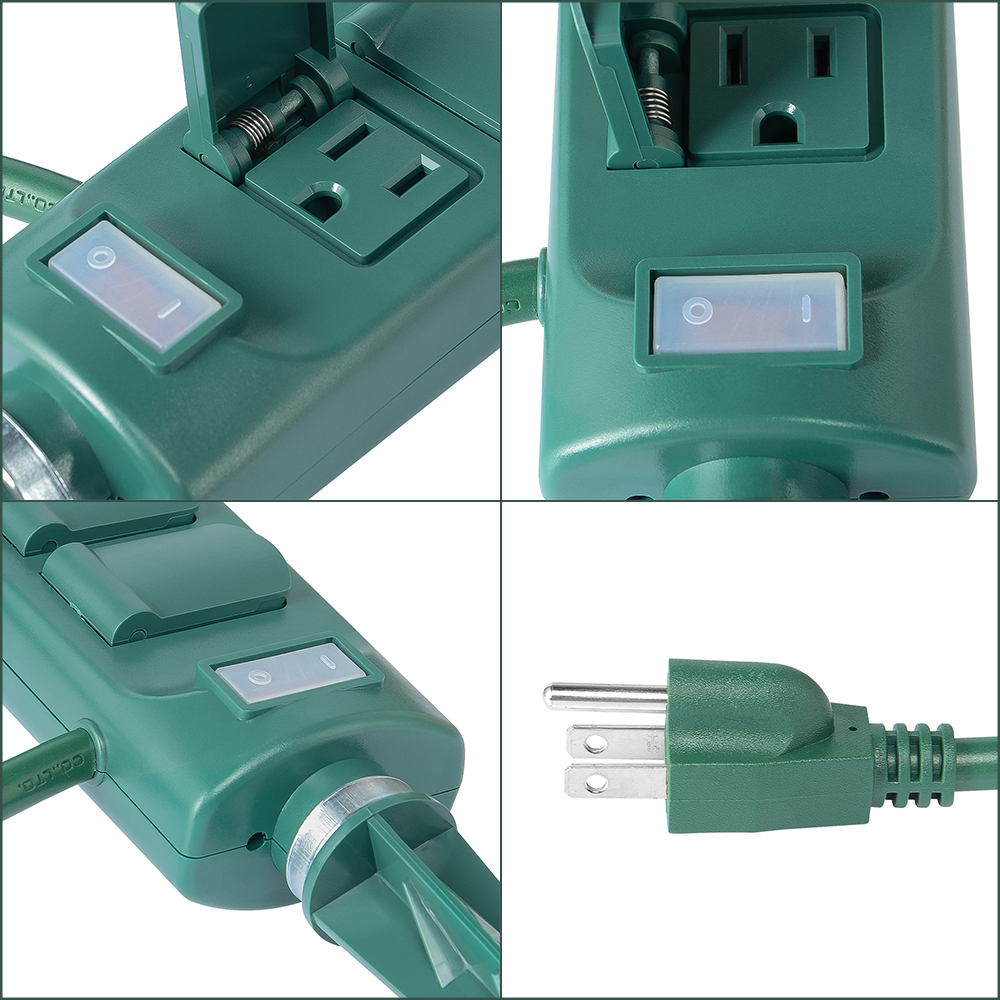 6-Outlet Outdoor Weatherproof Power Stake Timer - PrimeCables®