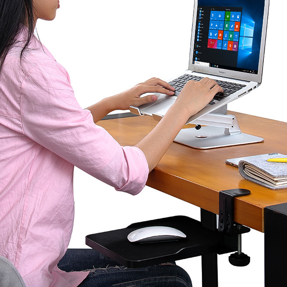 Under-the-Desk Sliding Mouse Tray