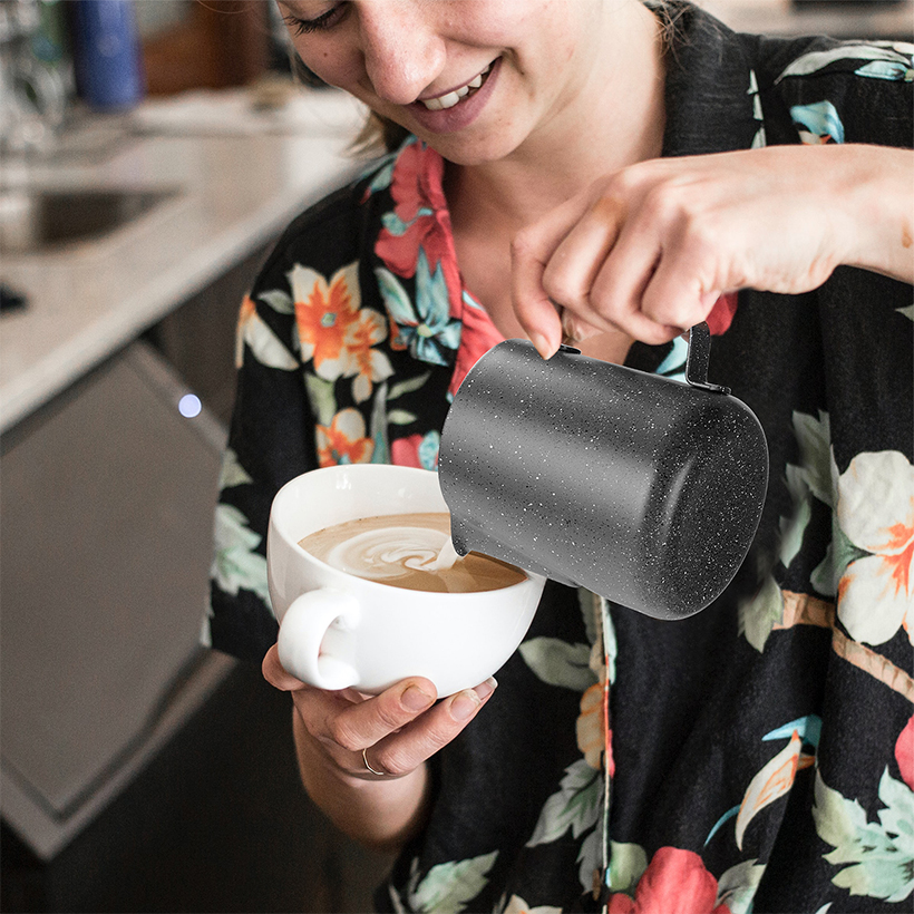 Stainless steel milk jug with Latte Art Pen - LIVINGbasics®