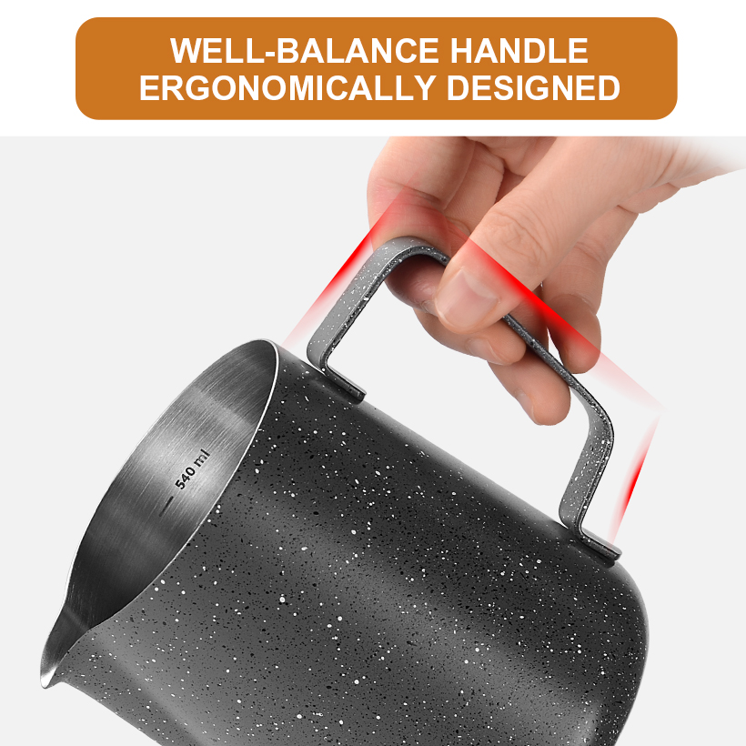 Stainless steel milk jug with Latte Art Pen - LIVINGbasics®