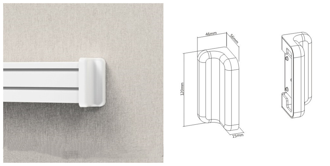 Mounting plate for Slatwall panel-white-pairs-PrimeCables®