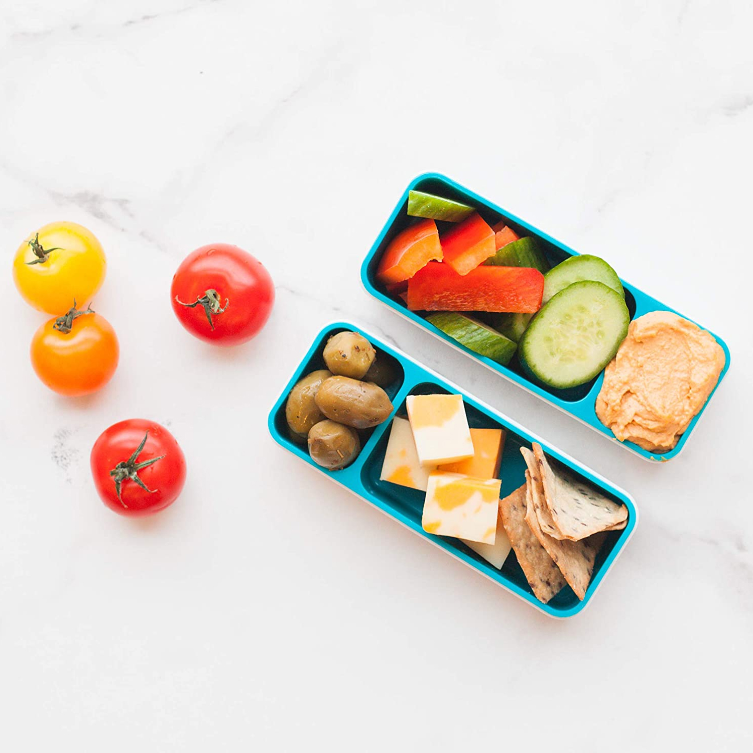 Reusable Plastic Snack-N-Dip Storage Container - Trudeau