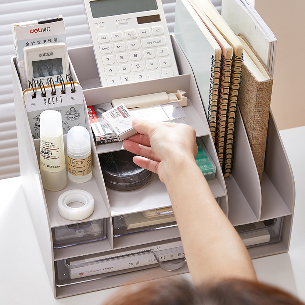 Multi-Compartment Desk Organizer for Files and Stationery - Moustache®