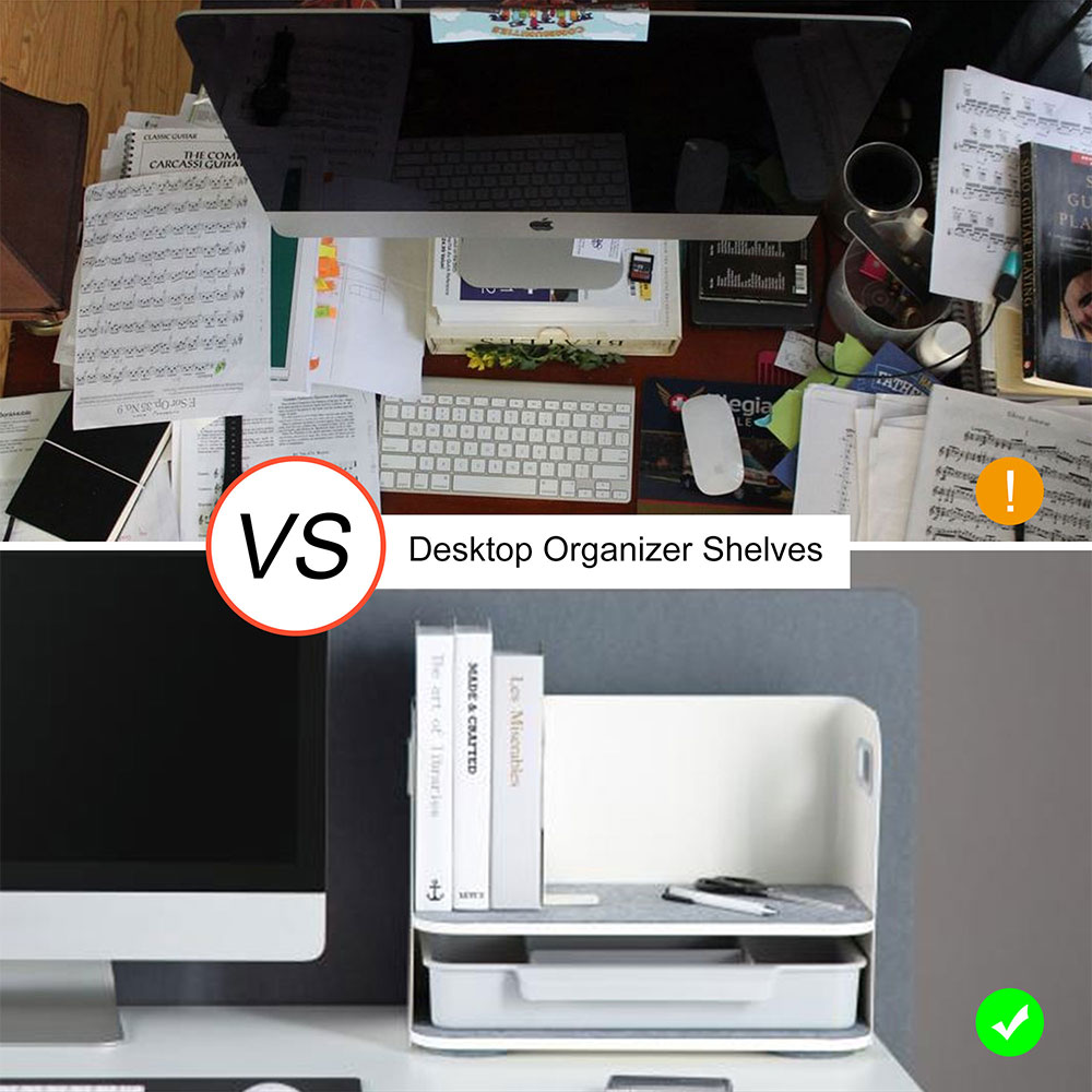 Multi Function Desktop Organizer With Drawer And Bookend Built In Handle