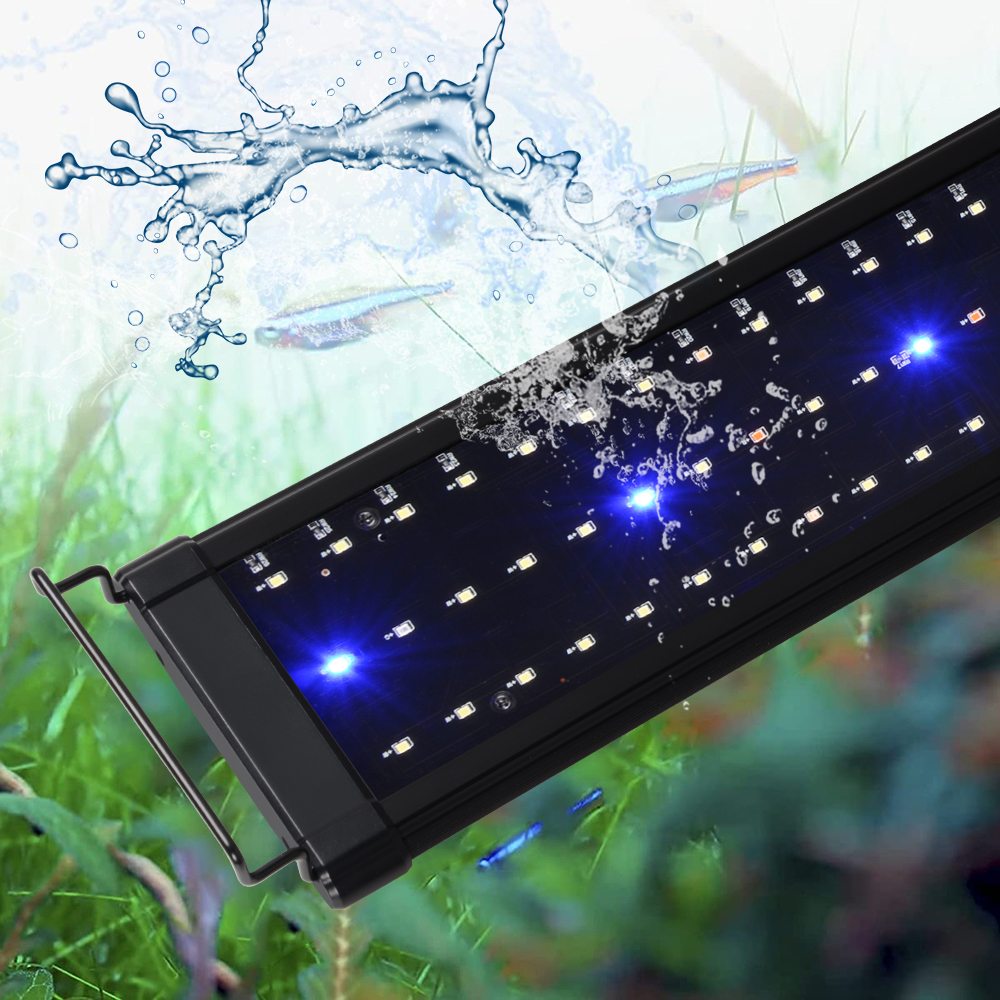 Blue and White Colorful LED Aquarium Light with Extendable Brackets ...