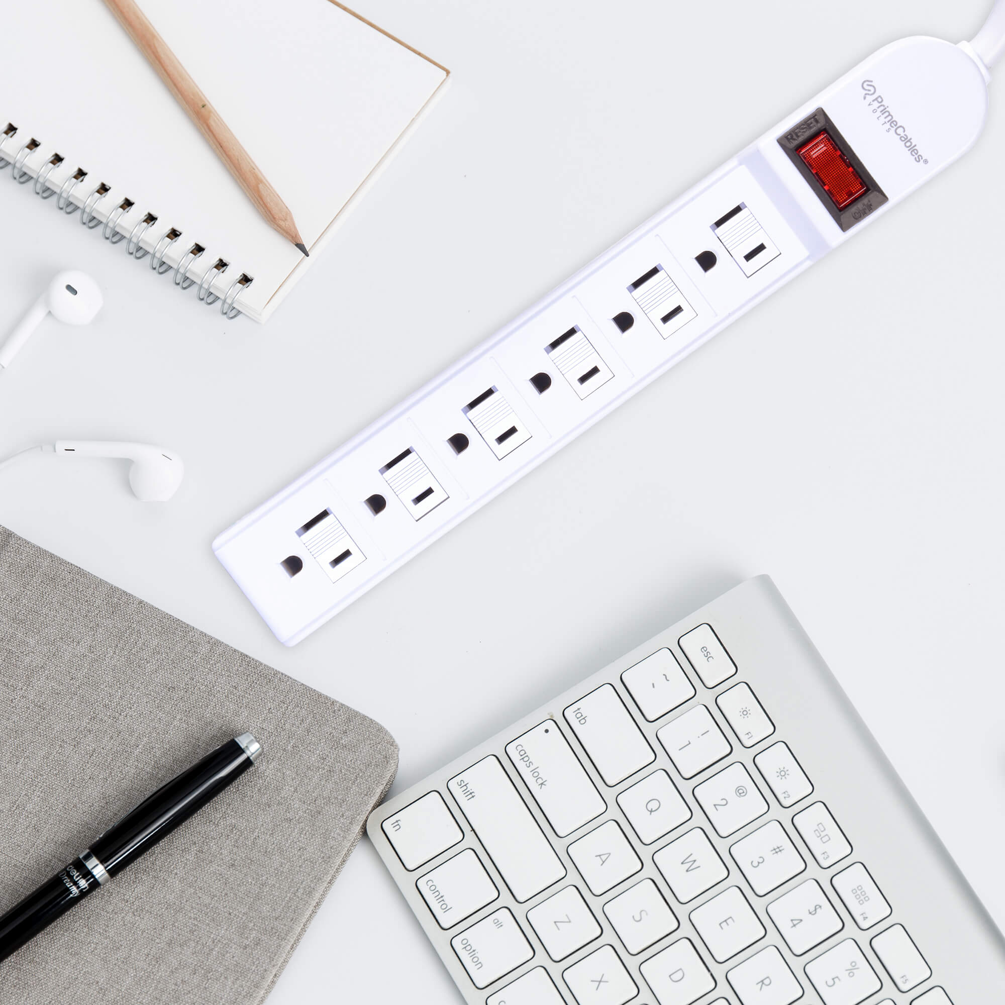 6-Outlet Power Strip with Safe Lock, 3Ft 14AWG Cord, ETL Certificated ...