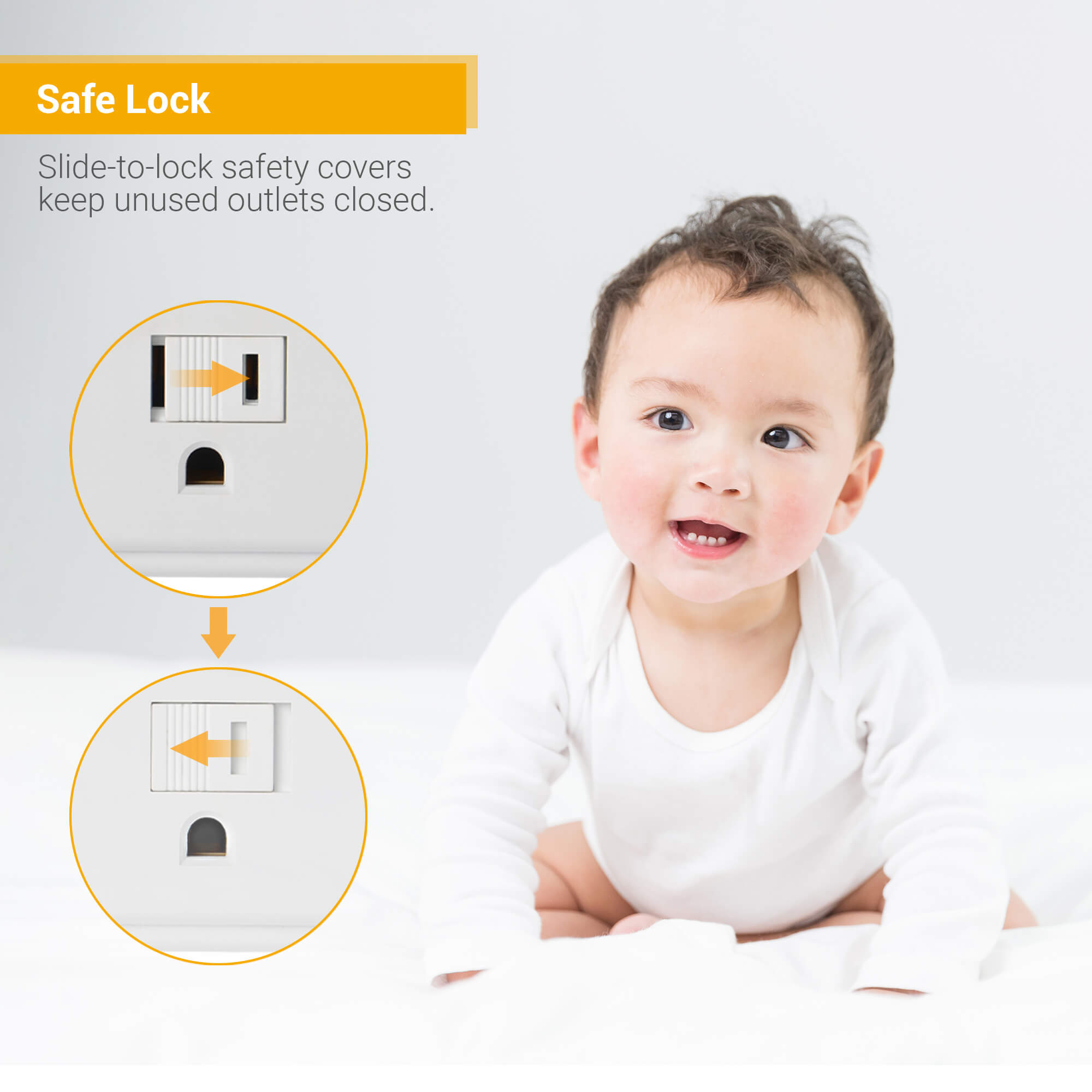 6-Outlet Power Strip with Safe Lock, 3Ft 14AWG Cord, ETL Certificated ...