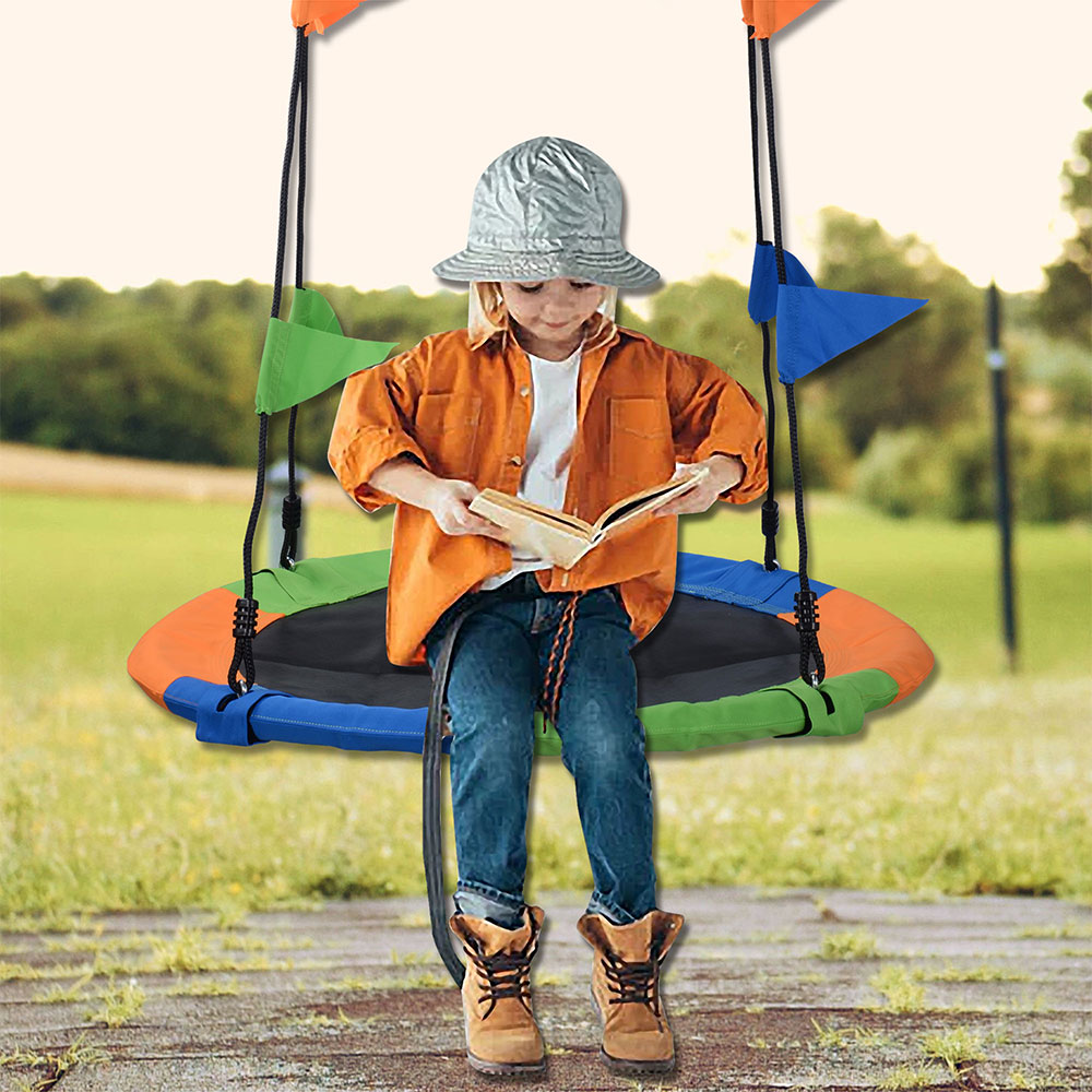 40" Kids Tree Swing for Backyard Playground, Adjustable Rope, 600D ...