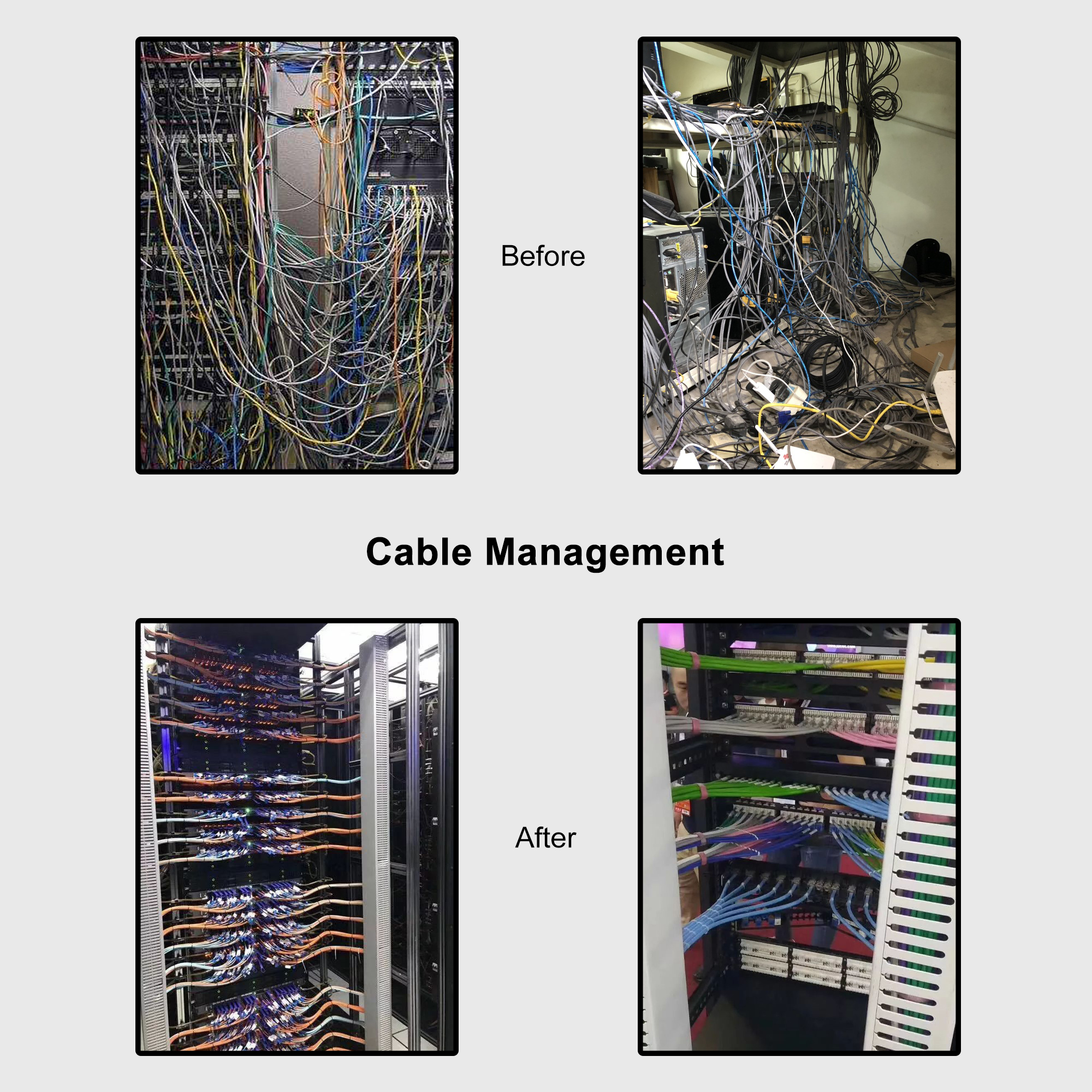 24-Port Blank Keystone Distribution Frame, 1U 19" Metal Rack Mount ...