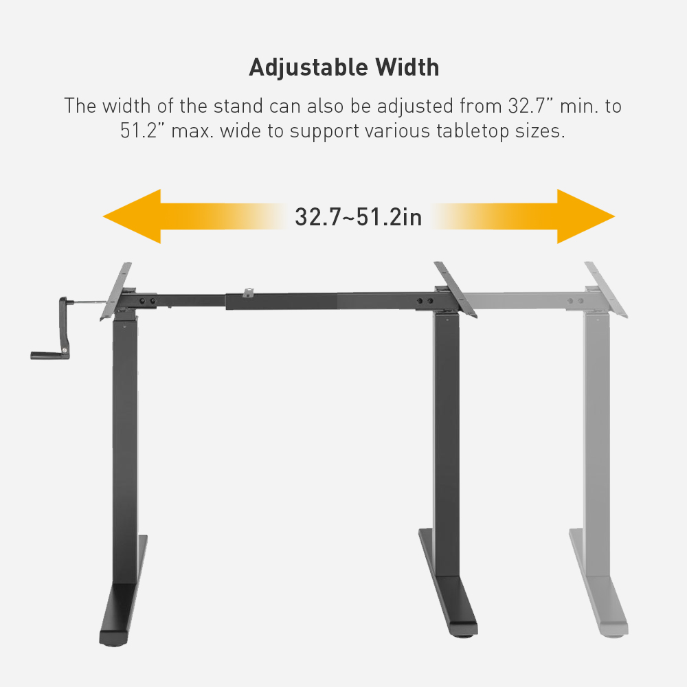 Manual Standing Desk Frame Adjustable Desk Riser (Table Top Not ...