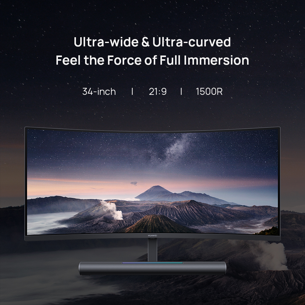 Ultrawide High-Refresh Curved Monitor 34" Mateview GT Black - HUAWEI