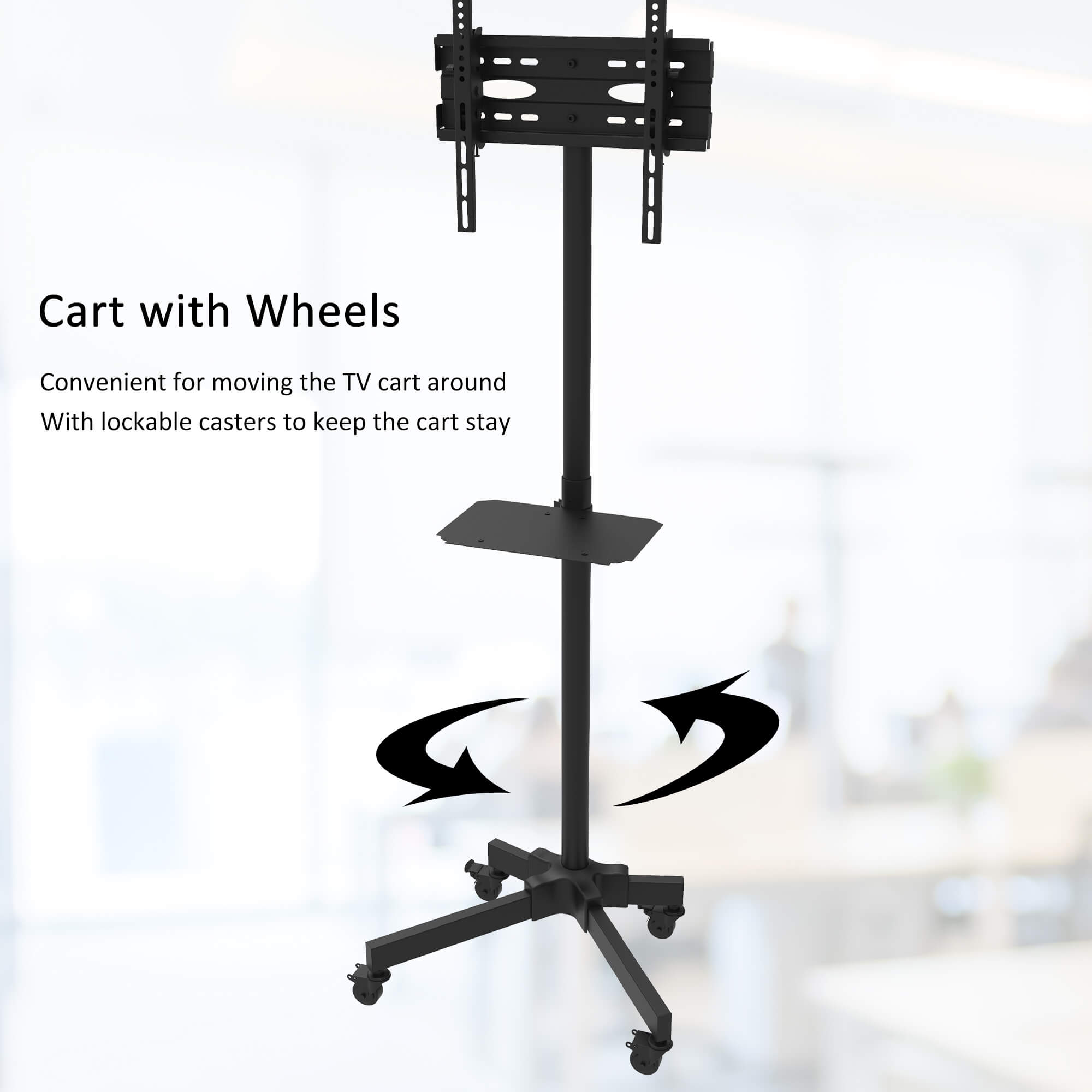 Universal Mobile TV Cart with Wheels for 26''-55'' TV Screen - PrimeCables®