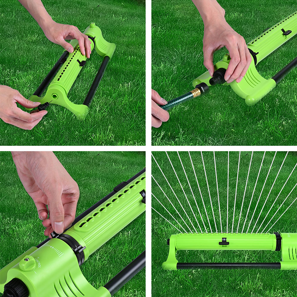Oscillating Sprinkler for Lawn Garden Yard, Covers up to 2,152 sq. ft ...
