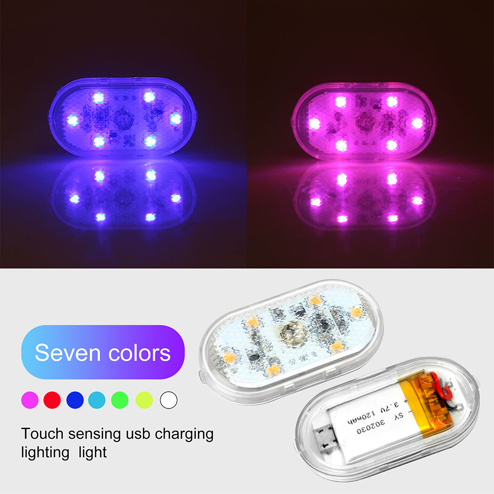 Car Interior LED Lights, Magnetic Touch Sensitive RGB Light, 150mAh ...