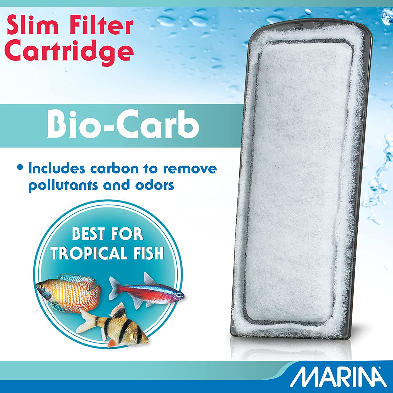Marina Bio Carb Cartridge for Slim Filters, 3 pack