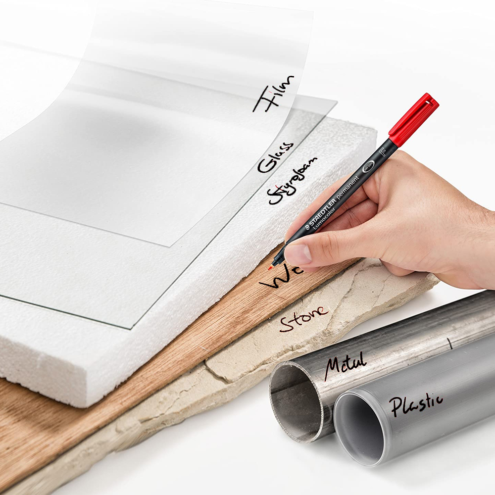 Staedtler® Lumocolor® permanent spécial 319 Marker Pen, Noir, 10/boîte