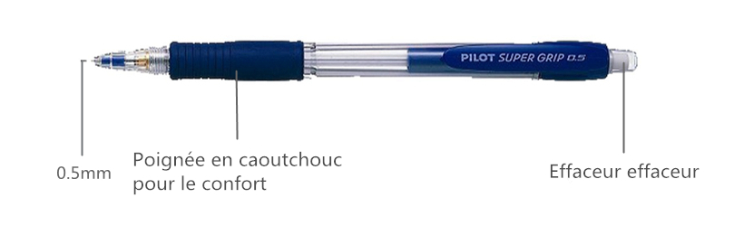 Pilot® Super Grip crayon mécanique, 0,5 mm