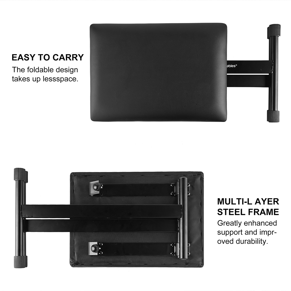 Adjustable Padded Piano Keyboard Bench Seat W/ Rubber Feet Stool X ...