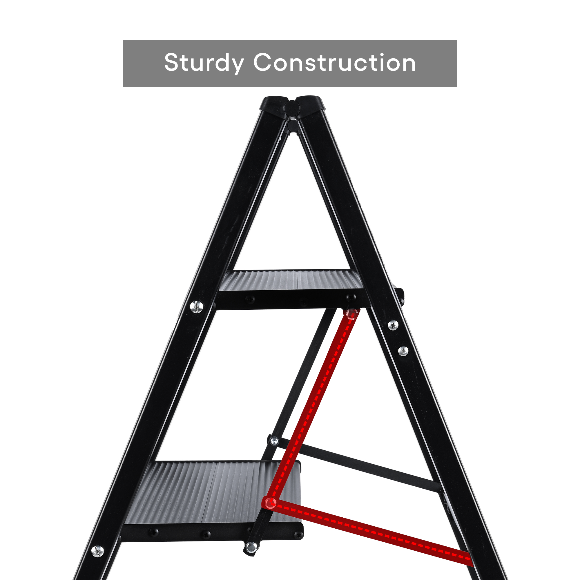 2 Step / 3 Step / 4 Step Lightweight Folding Aluminum Ladder for Home ...