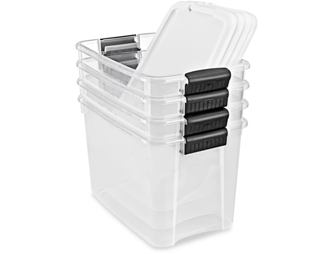 Sterilite® Clear Storage Boxes - 26 x 16 x 14"-4 Packs