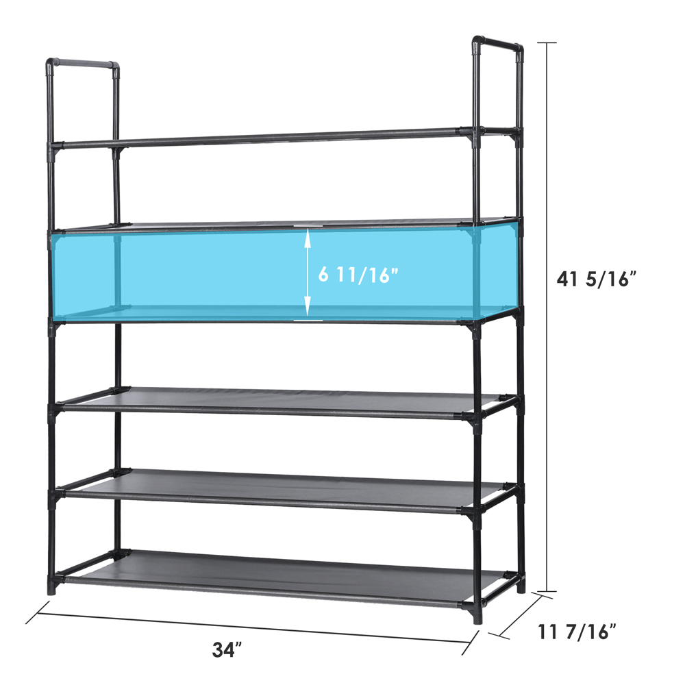 Stackable 6-Tier Shoe Rack for Entryway - SortWise