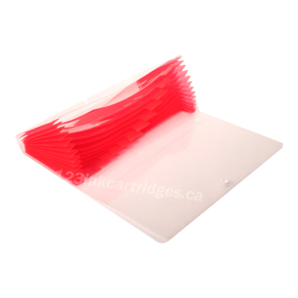 Pocket Expanding File. Cheque Book Folder Red